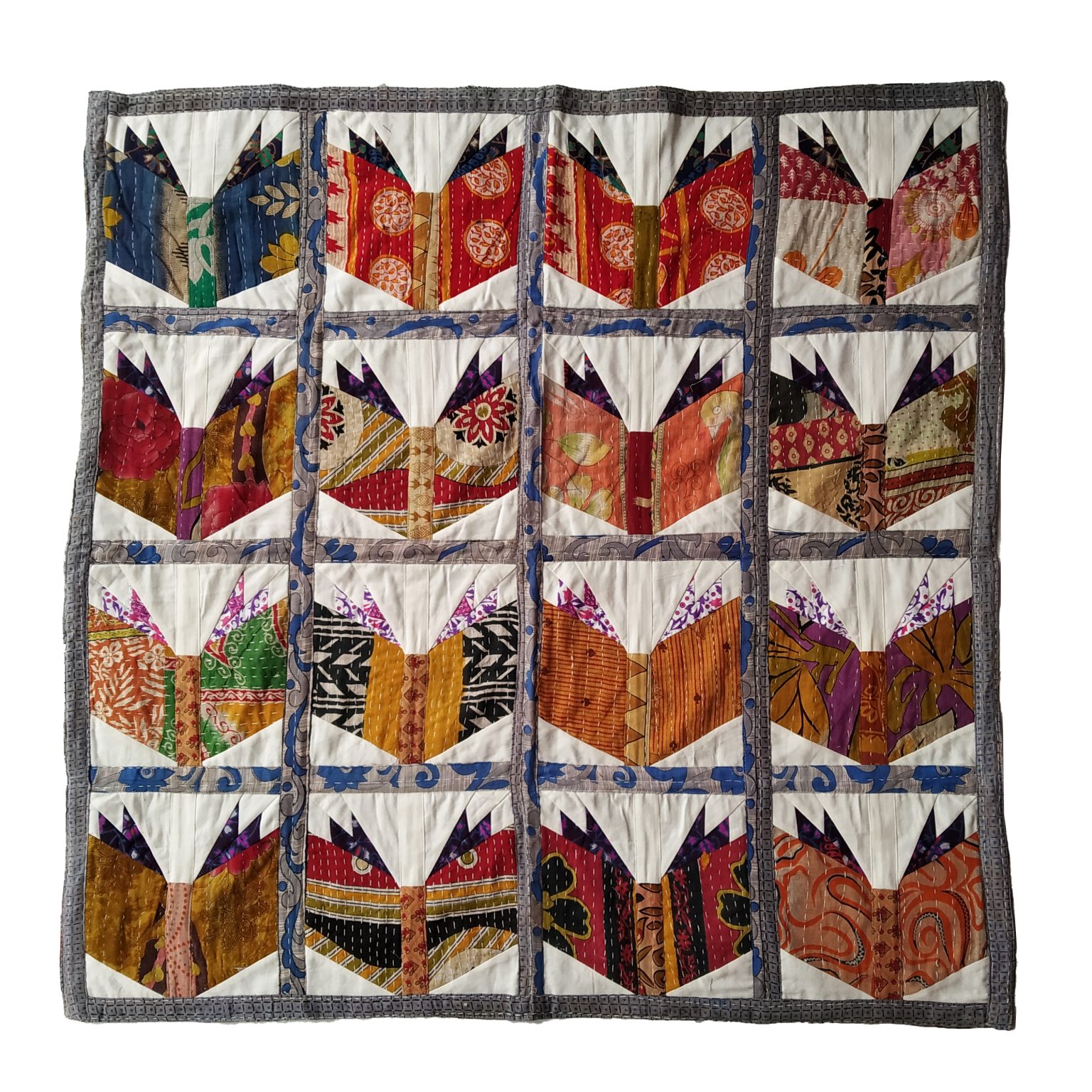 Baby Kantha Throw Book Pattern - Vintage Kantha Quilts, Throw Blankets ...